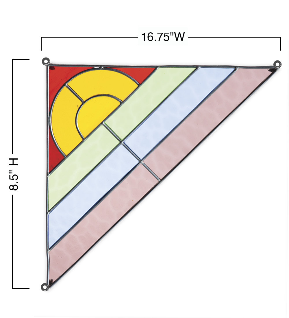VivaTerra Rainbow Stained Glass Corner Art Bracket | Perigold